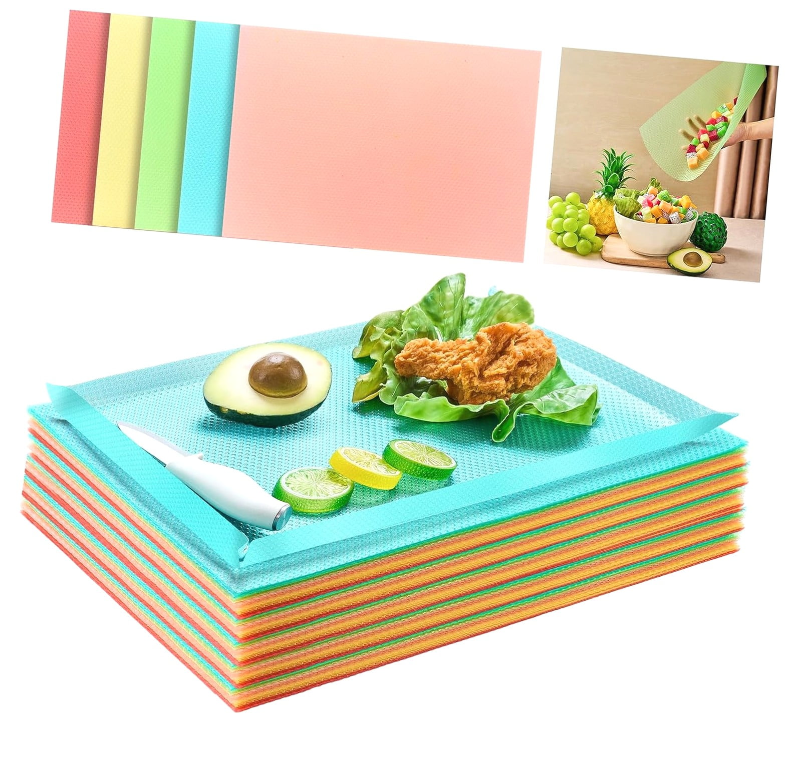 Hyjoy 30 Pack 12 Inch Colored Boards for Kitchen, Foldable Boards with ...