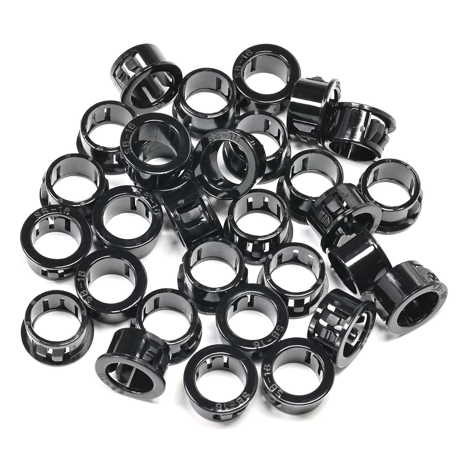 Hyjoy 30 pcs Snap Bushing 3/4" (20 mm) Mounting Diameter, Plastic Cable ...