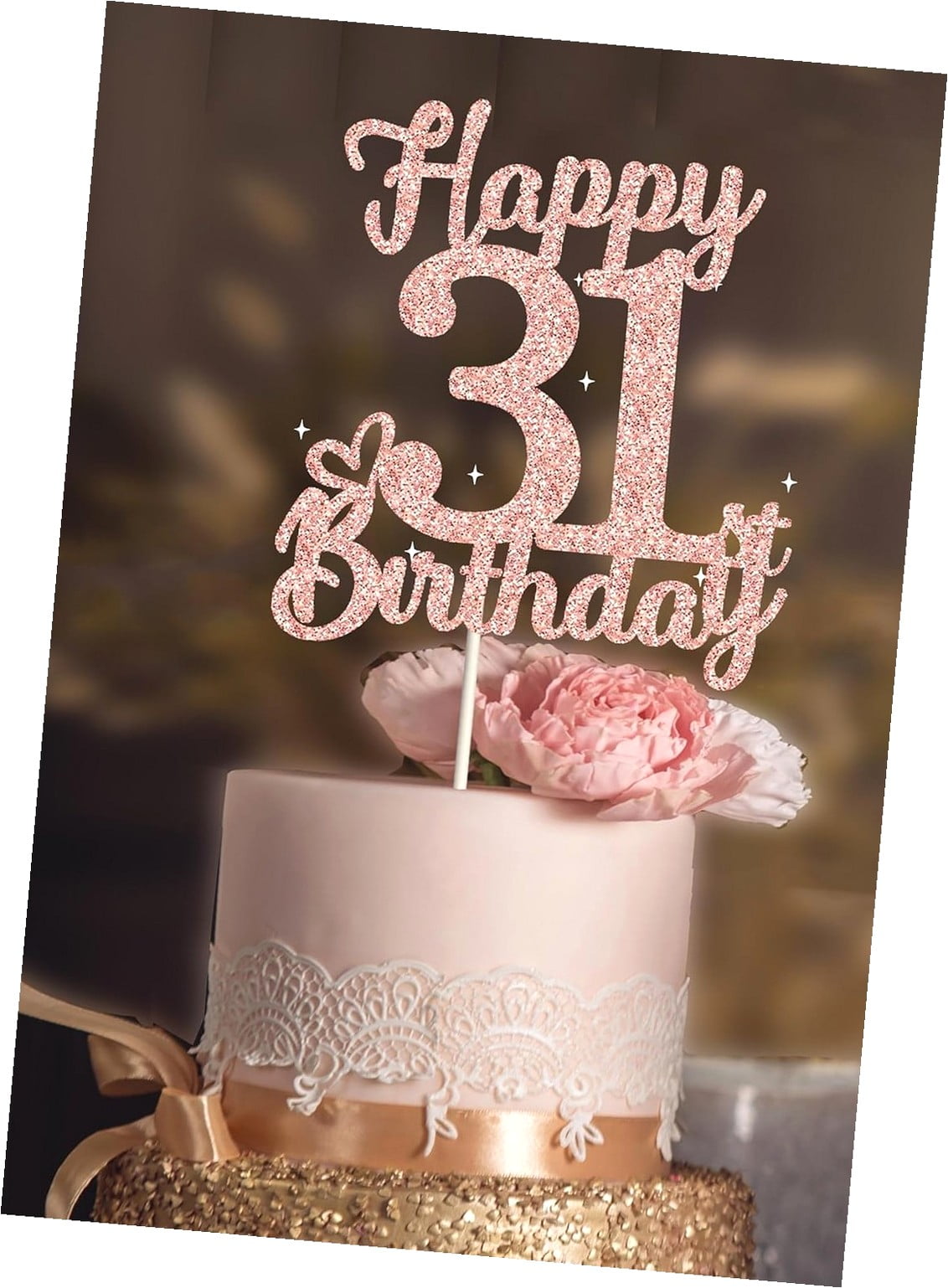 Hyjoy 31st Birthday Cake Toppers- Glitter, 31st birthday decorations ...