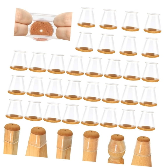 Hyjoy 32 Pcs Chair Leg Floor Protectors for Hardwood Floors Covers to Wood Tile Floors Scratches ...
