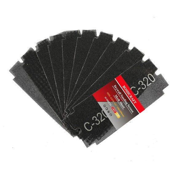 Hyjoy 320 Grit Screen Sheet, 15 Pcs Drywall Sandpaper Wet or Dry Sandpaper for Wood Metal ...
