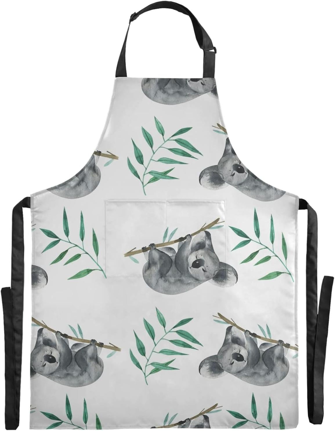 Hyjoy 34.7×26.7in Cute Sloths Apron Larger Size Baking Cooking kitchen ...