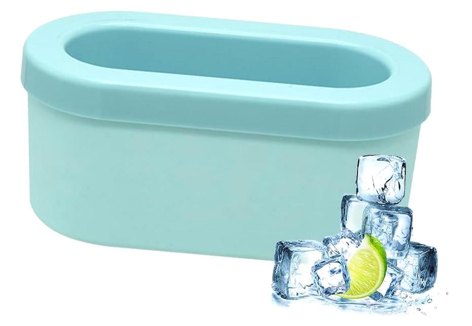 Hyjoy 3D Cylinder Ice Bucket Trays Press-Type Easy-Release Ice Maker ...