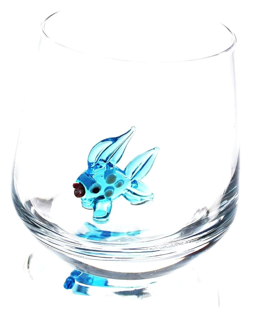 Hyjoy 3D with Figurine Inside, Hand Blown Fish Figure Inside Mug ...