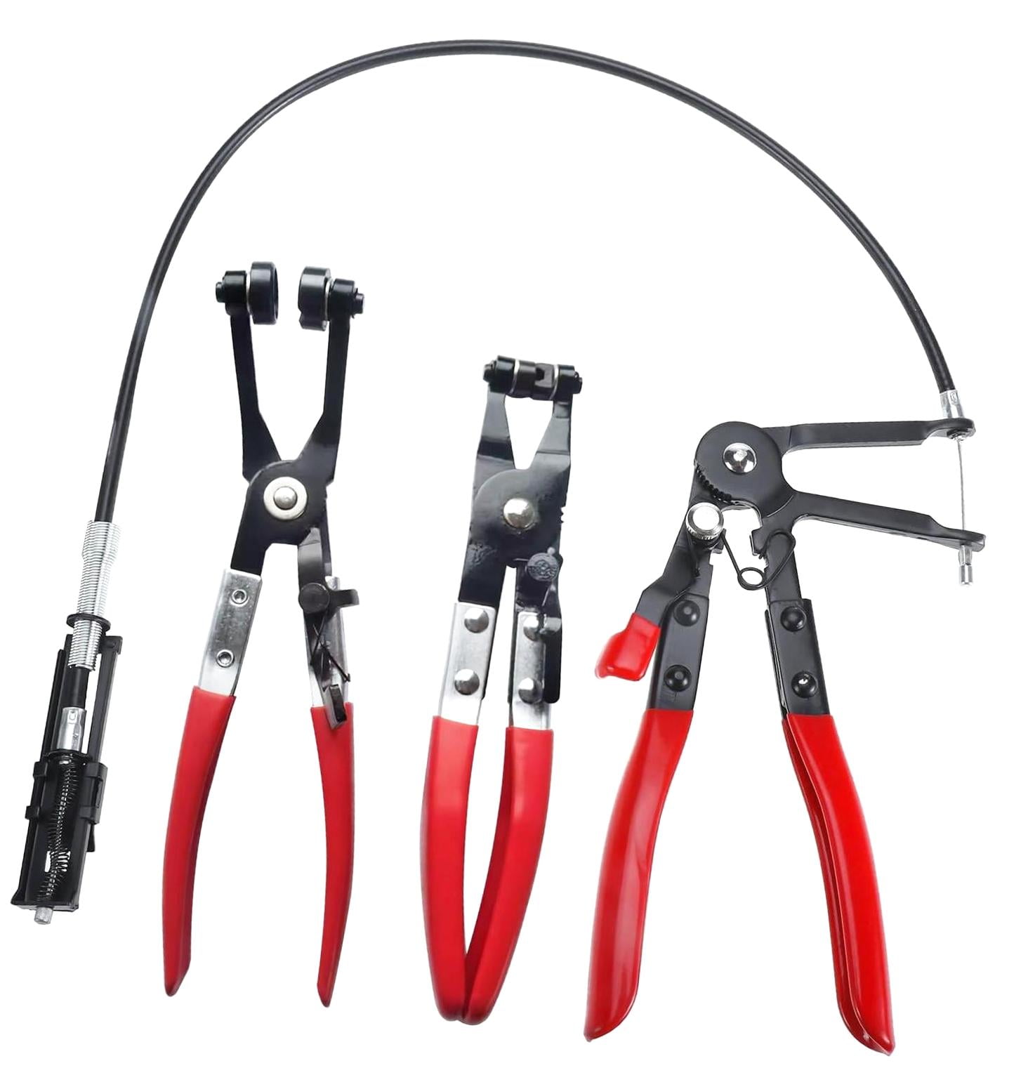 Hyjoy 3Pcs Hose Clamp Pliers Set, Extended Reach Spring Clamp Tool, 45 ...