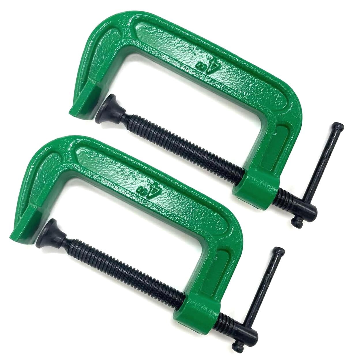 Hyjoy 4 Inch C-Clamp Set, Steel C Clamps Suitable for Woodworking ...