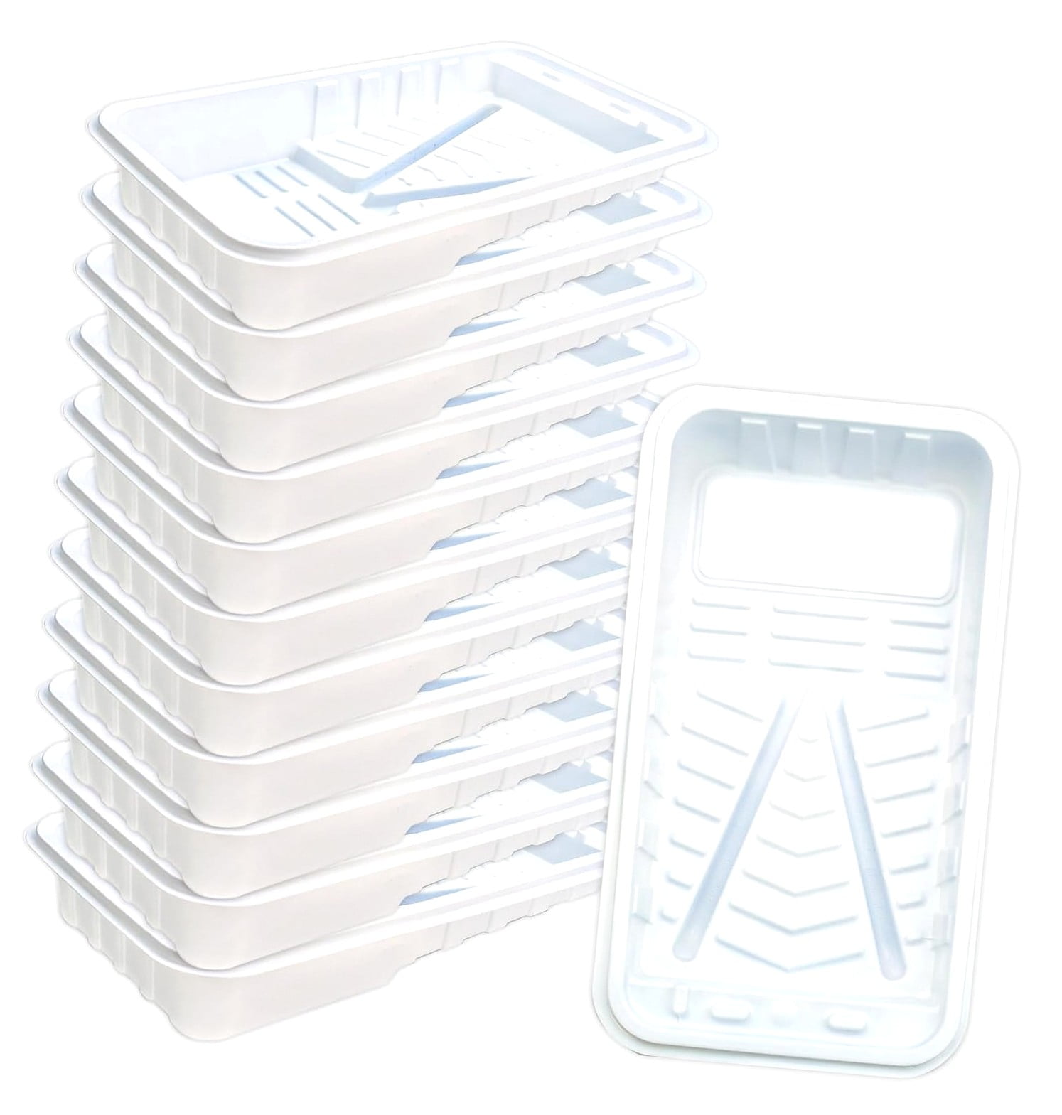 Hyjoy 4 Inch Paint Tray Liners 12 Pack Paint Roller Trays, Thicker ...
