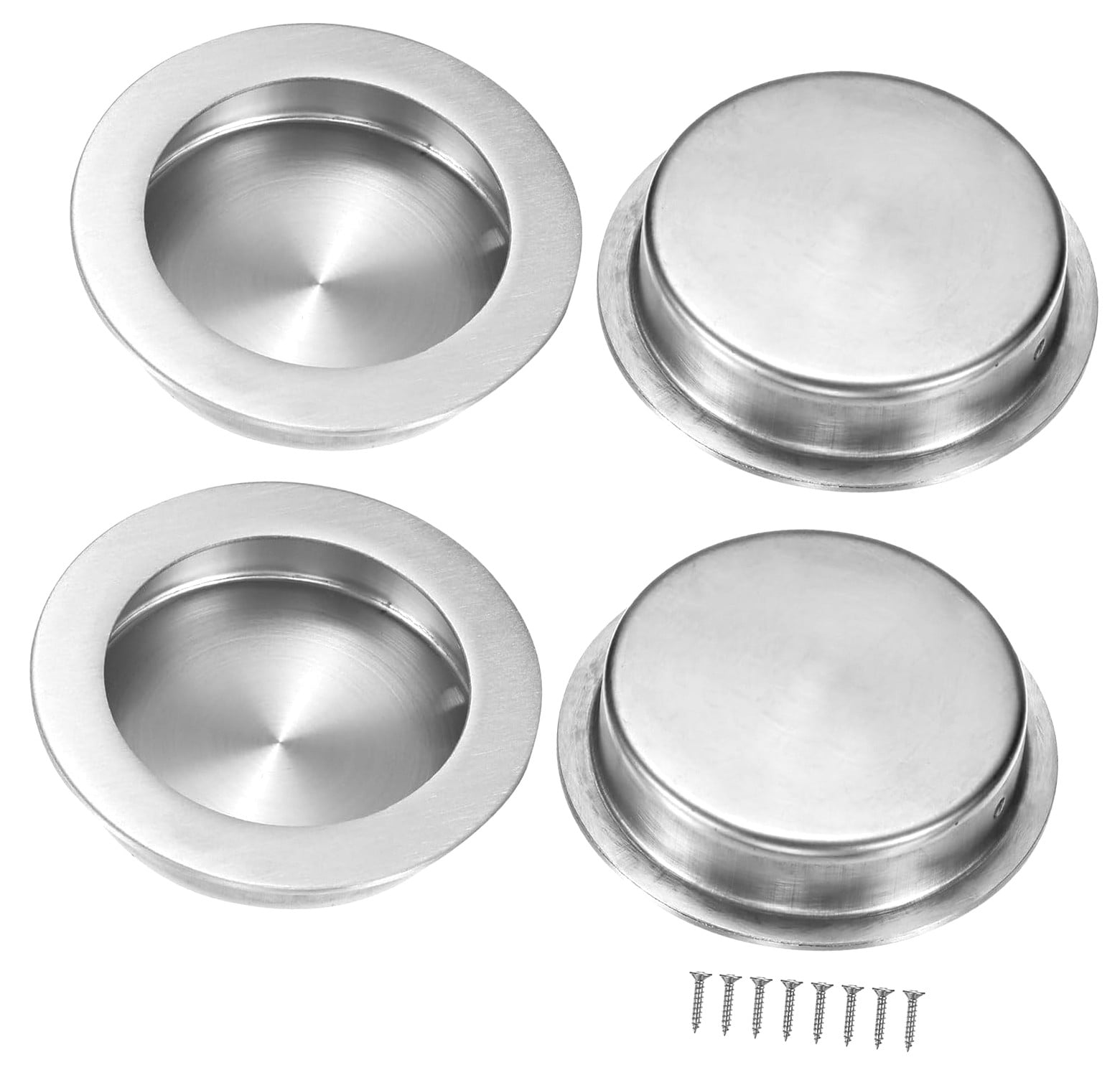 Hyjoy 4-Pack Recessed Finger Pulls, 2.75 Inch / 70mm Steel Sliding ...