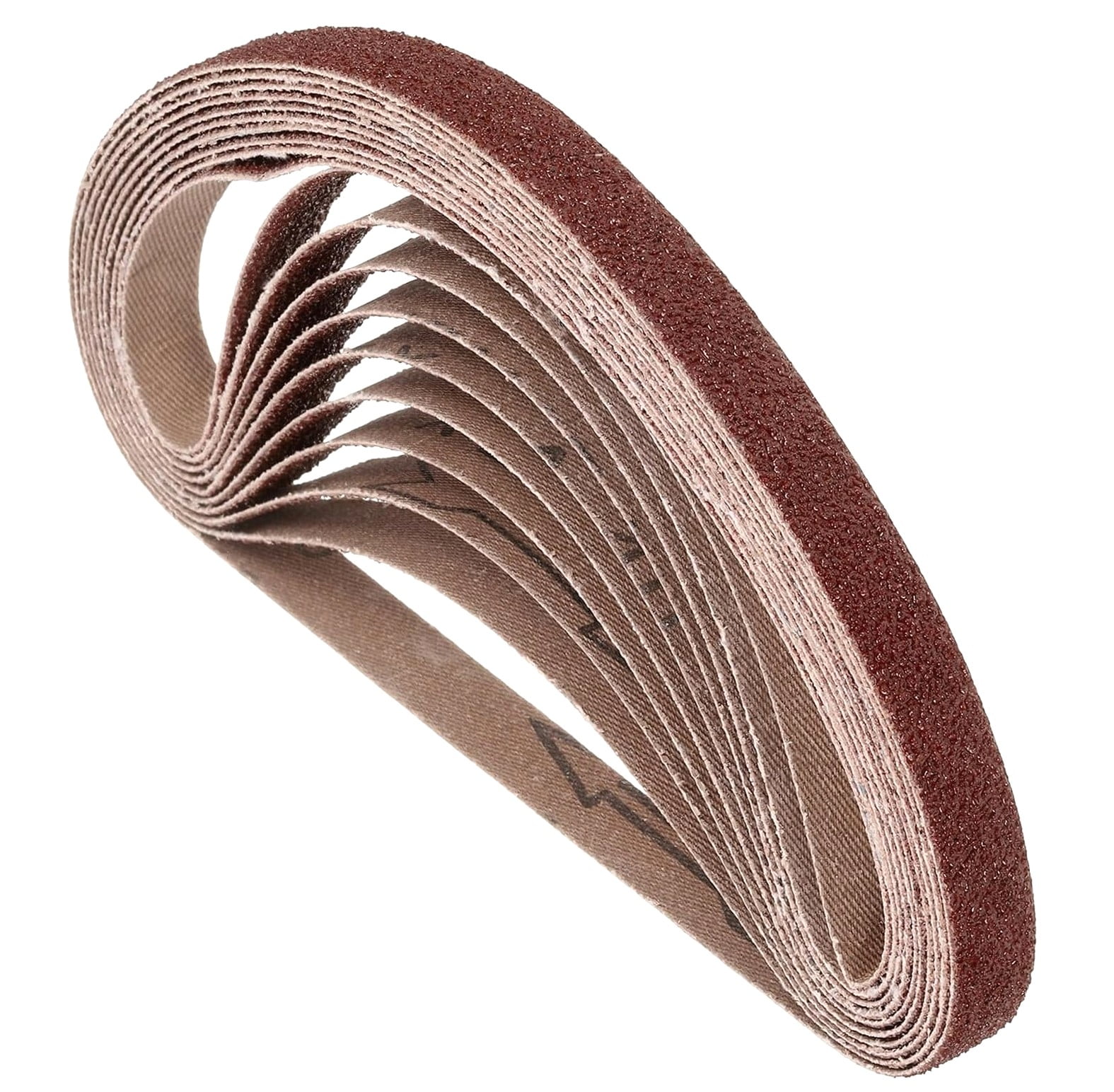 Hyjoy 40 Pcs 1/2 18 Inch 40 Grit Aluminum Abrasive Sandpaper for Belt ...
