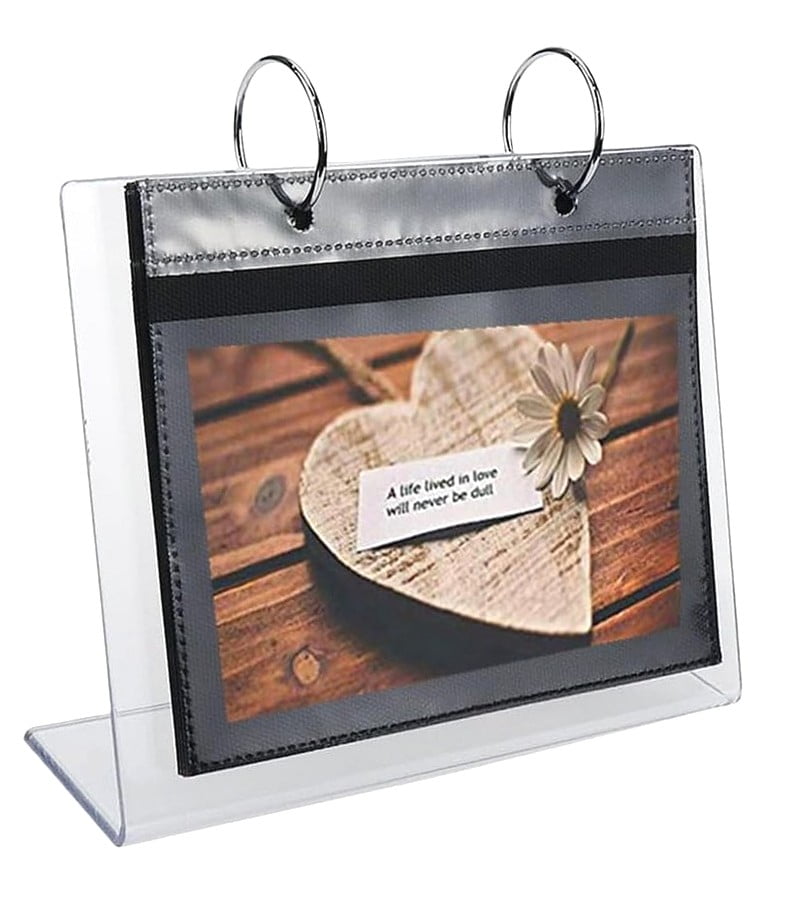 Hyjoy 4X6" Acrylic Sign Holder, Frame for Pictures, Self Standing Frame ...