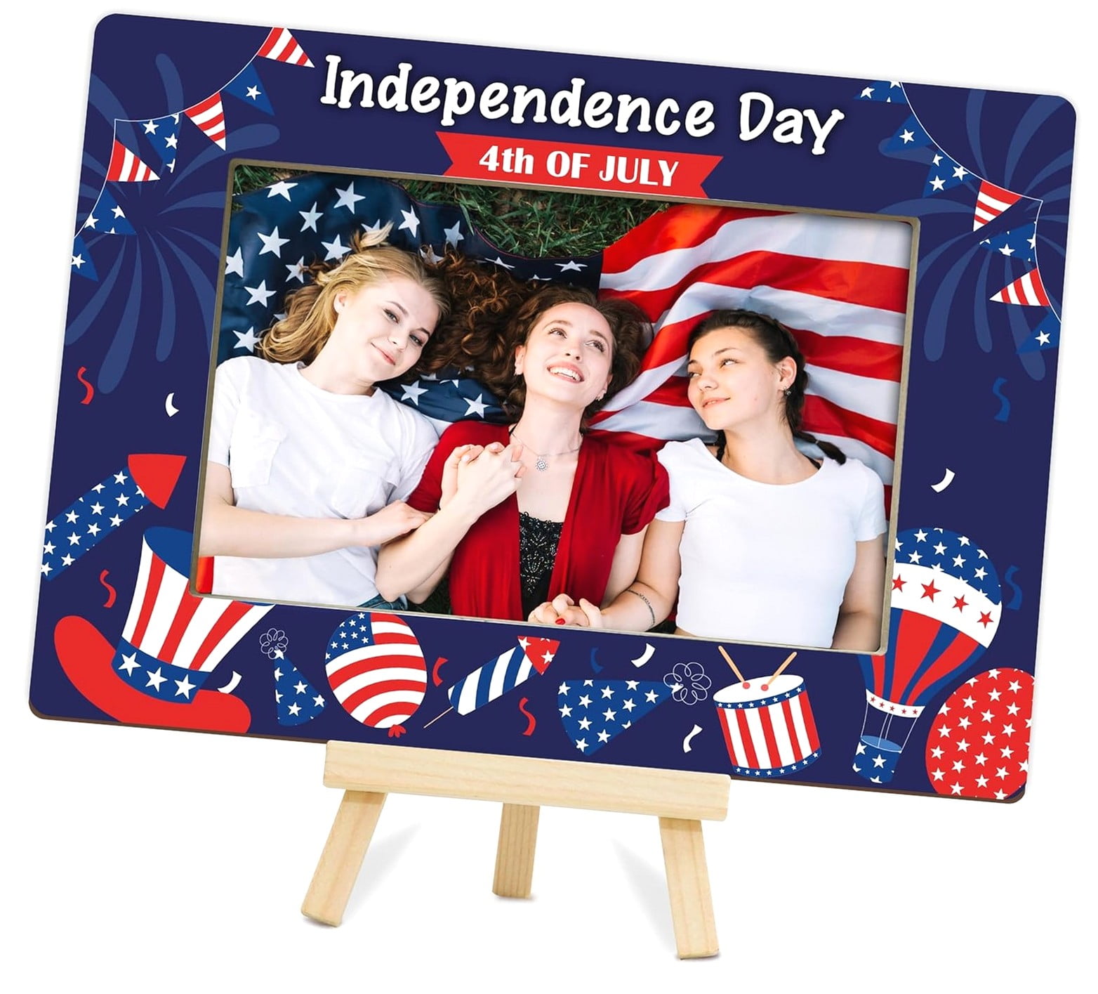 Hyjoy 4x6 Picture Frame, with Easel Stand, 4th Of July for Decoration ...