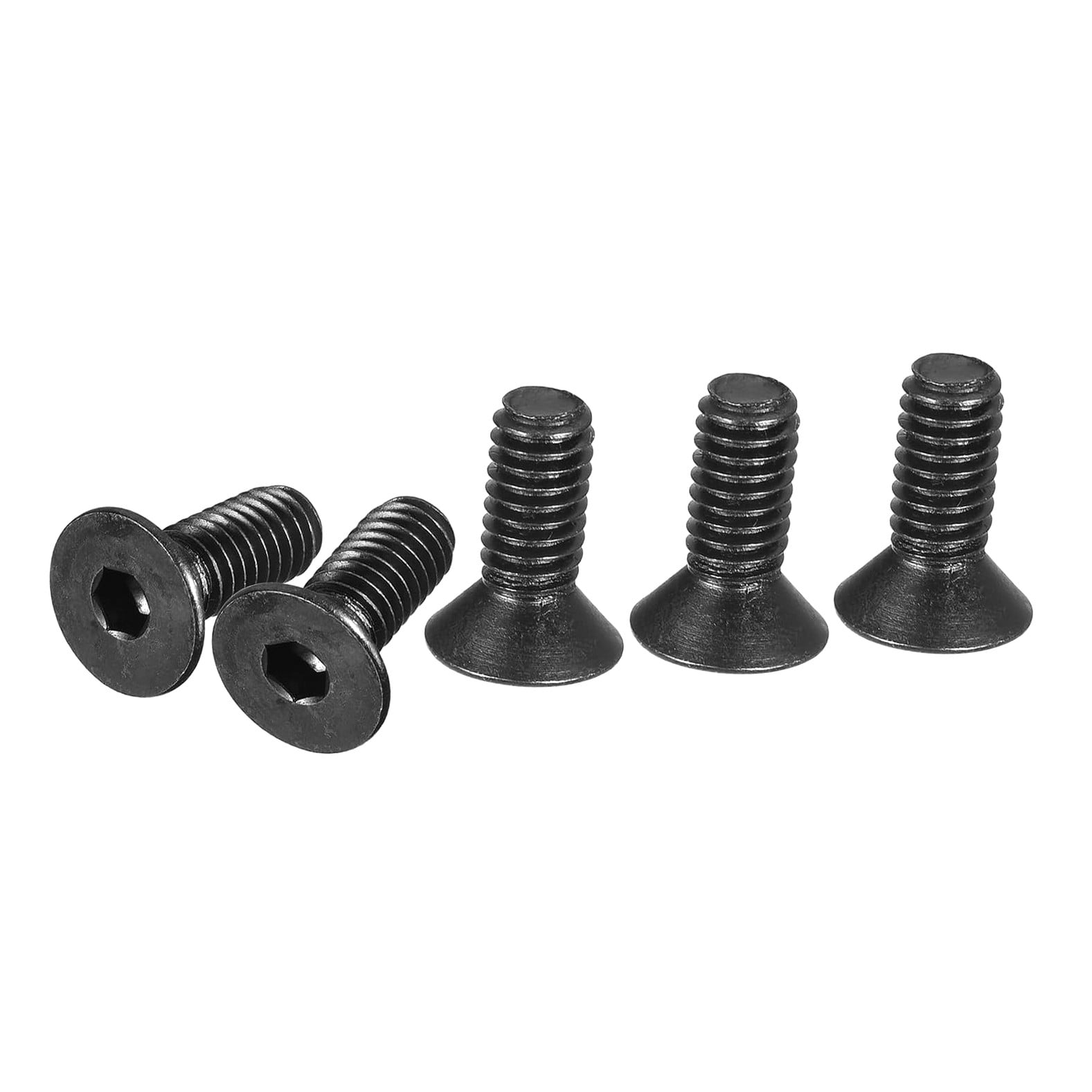Hyjoy 5/16-18x3/4 Flat Cap Screws, 15 Pack Hex Flat Screws Carbon Steel ...