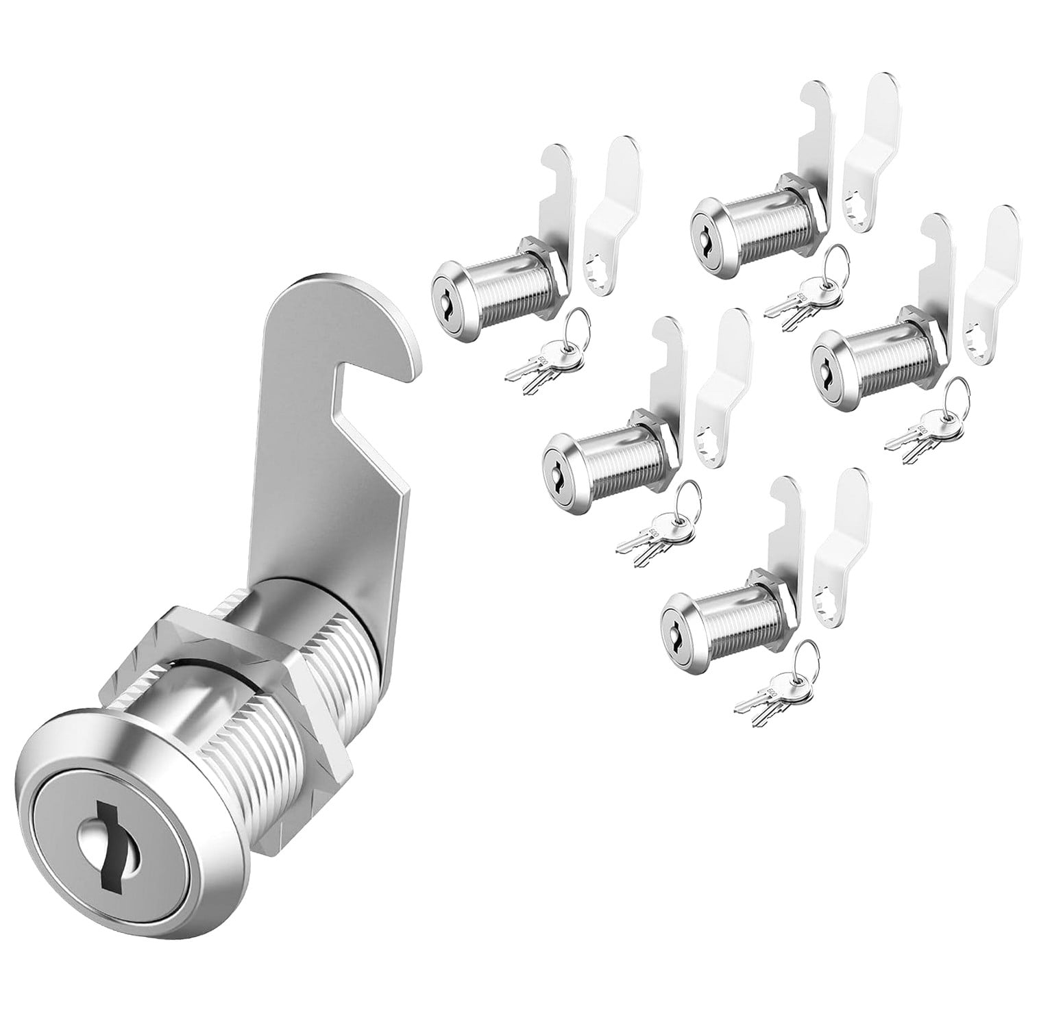 Hyjoy 5 Pack with Key, 1-1/8" Cabinet Cam Locks Keyed Alike, Lock for ...