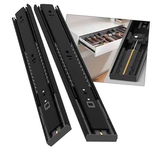 Hyjoy 5 Pair Soft Close Drawer Slides Rails 12 14 16 18 20 22 24 Inch ...