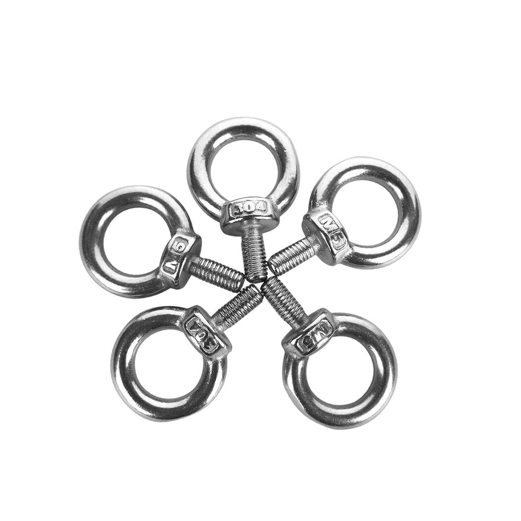 Hyjoy 5 Pieces M5 Male Thread Machinery Shoulder Lifting Eye Bolts ...