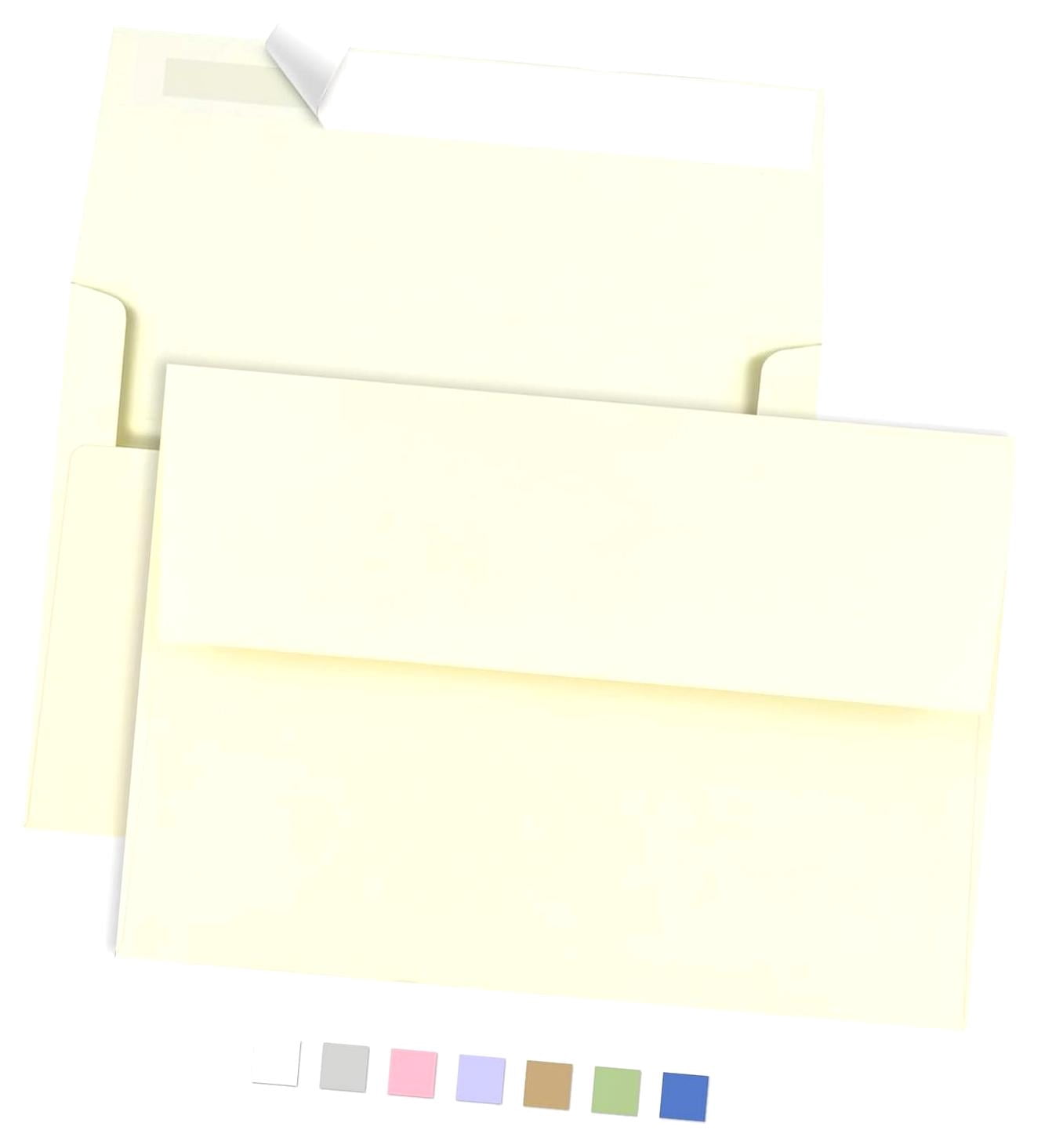 Hyjoy 50-Piece A2 Envelope Set for Invitations, 4.37x5.75 Inches, Self ...