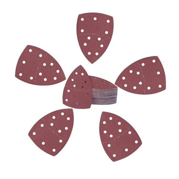 Hyjoy 50-Piece Mouse Detail Sander Sandpaper with 11 Holes 120 Grit and ...