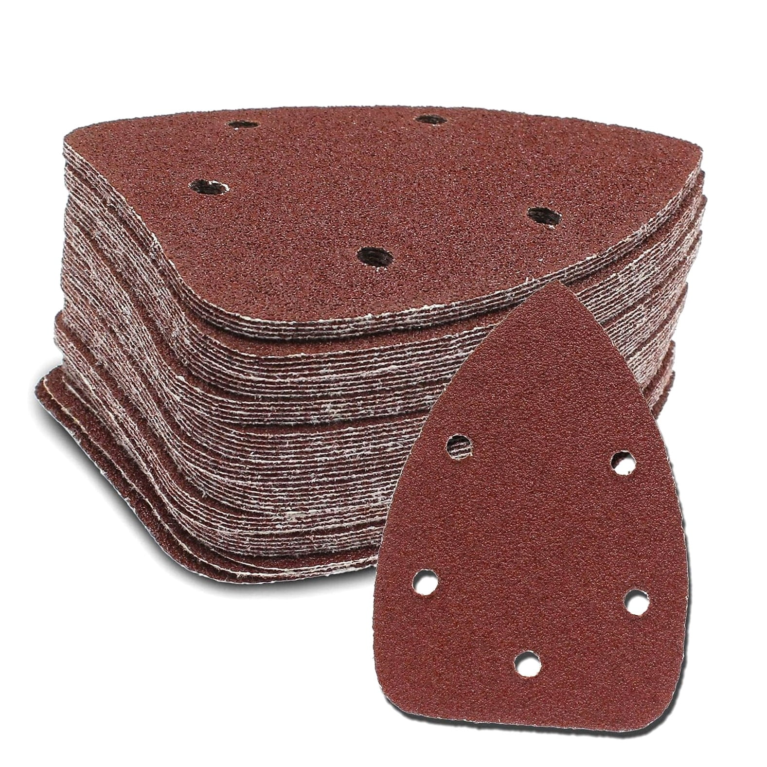 Hyjoy 50 Pieces 240 Grit Mouse Detail Sander Sandpaper 5 Hole Mouse ...