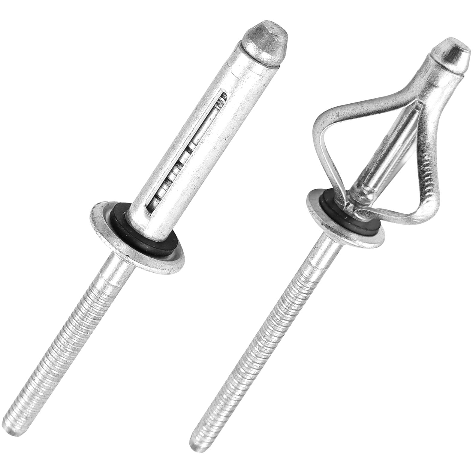 Hyjoy 50 Pieces Tri-Fold Aluminum Blind Rivets with Washer, Tri Grip ...