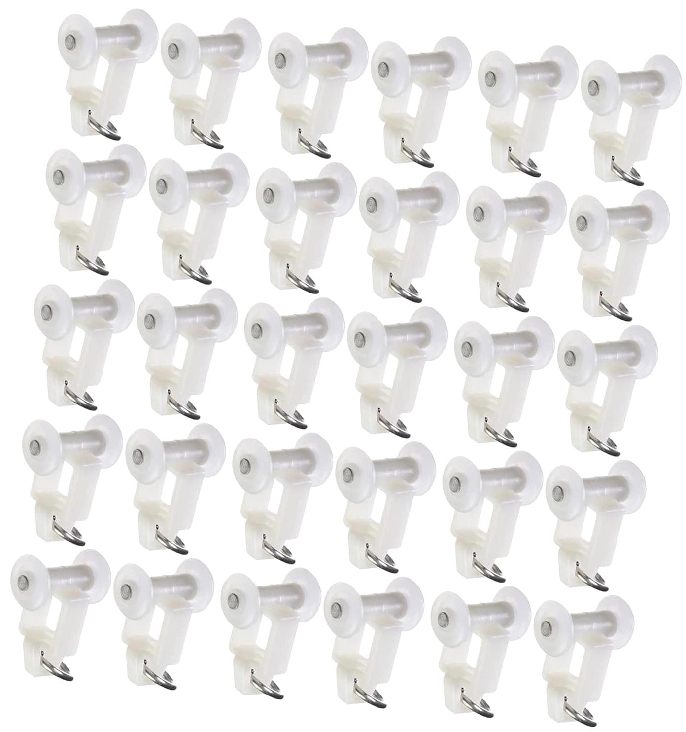 Hyjoy 50Pcs Curtain Track Rollers, 0.45" Diameter Plastic Twin Wheel ...