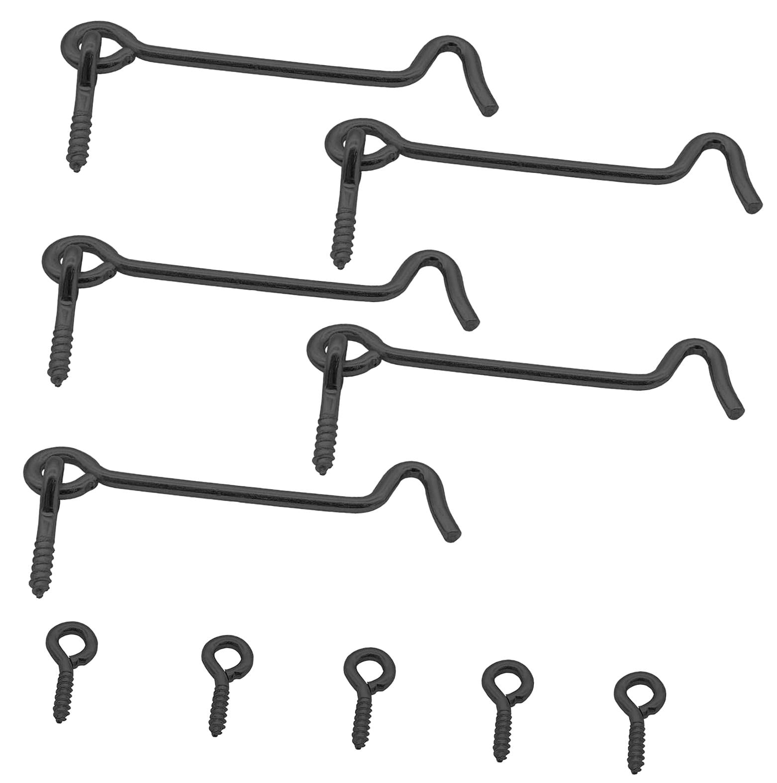 Hyjoy 5PCS 2 Inch Hook and Eye for Door, Iron Barn Door Lock Privacy ...