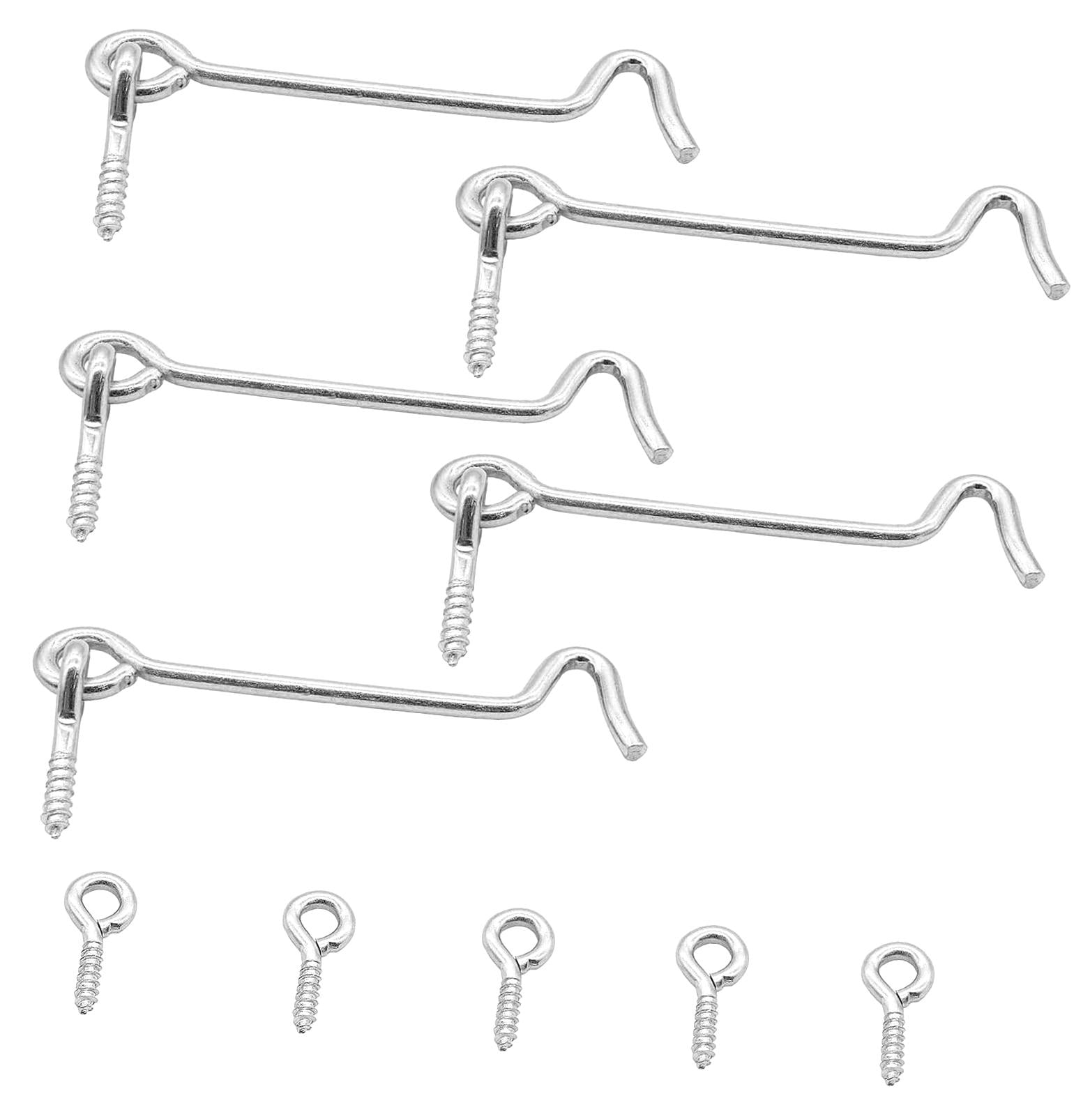 Hyjoy 5PCS 2 Inch Hook and Eye for Door, Iron Barn Door Lock Privacy ...