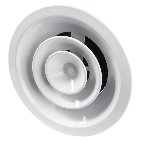Hyjoy 6 Inch (Neck) Round Aluminum Ceiling Diffuser/White Powder HVAC ...