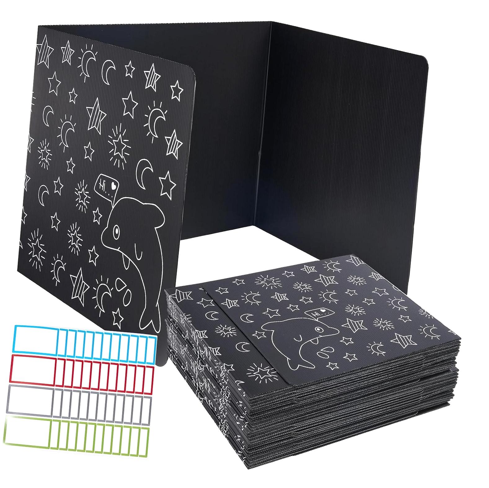 Hyjoy 6 Pack Dolphins Privacy Folders for Students - & Desk Dividers ...