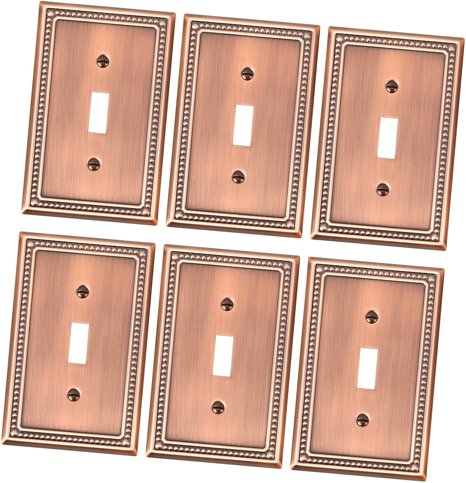 Hyjoy 6-Pack Single Toggle Light Cover Plate, Pearls Plate Covers ...