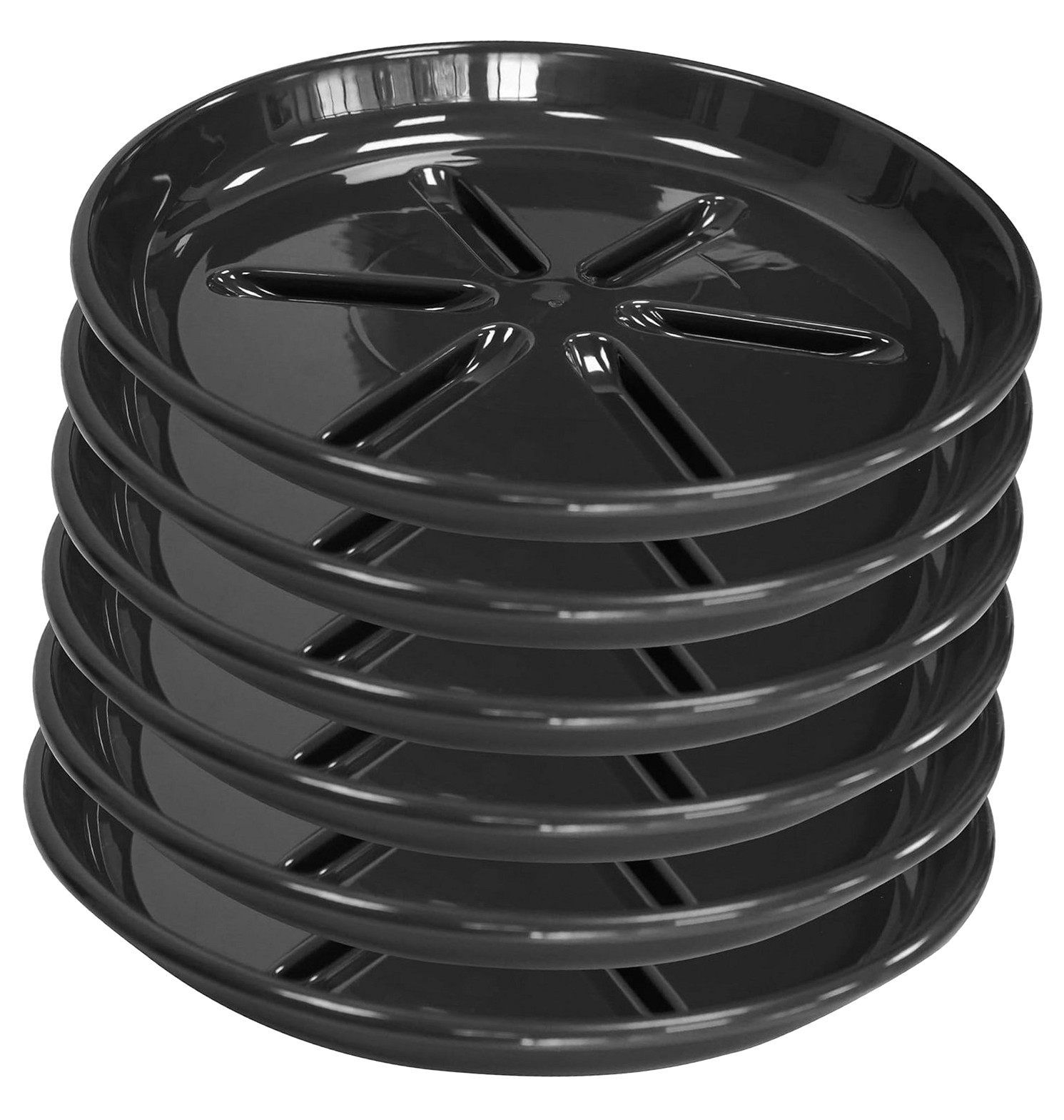 Hyjoy 6 Pack of Plant Saucer 10 inch, Pot Saucers for , Plant Drip ...