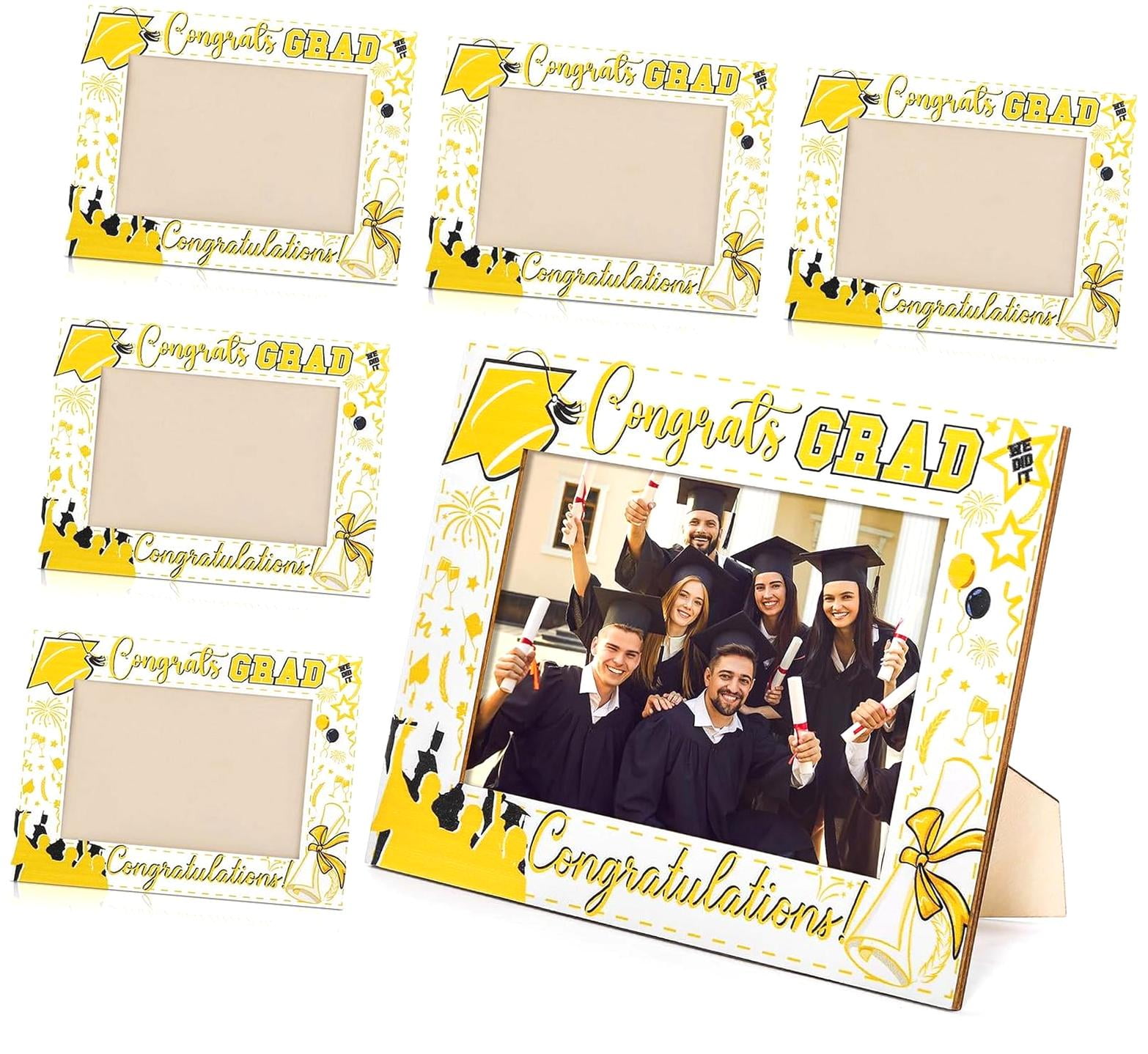 Hyjoy 6 Pcs Class of 2025 Graduation Picture Frame Bulk 4 x 6 Wooden ...