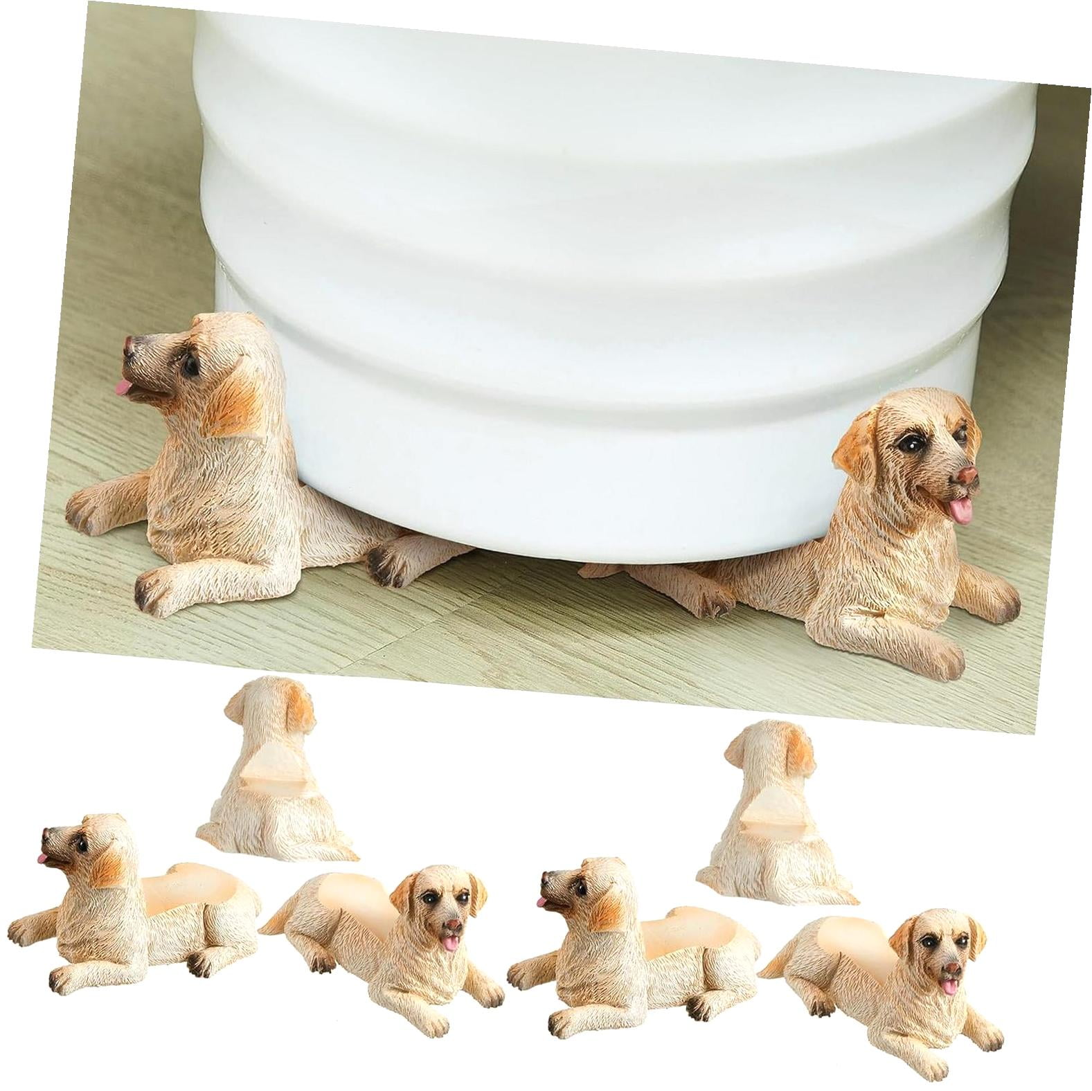 Hyjoy 6-Piece Animal-Themed Plant Pot Stands: 3 Inch Resin Decorative ...
