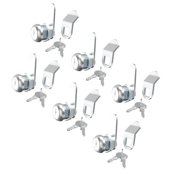 Hyjoy 6 Piece Box Lock Set, Cam Lock 5/8 Inch Keyed Alike, with Keys ...