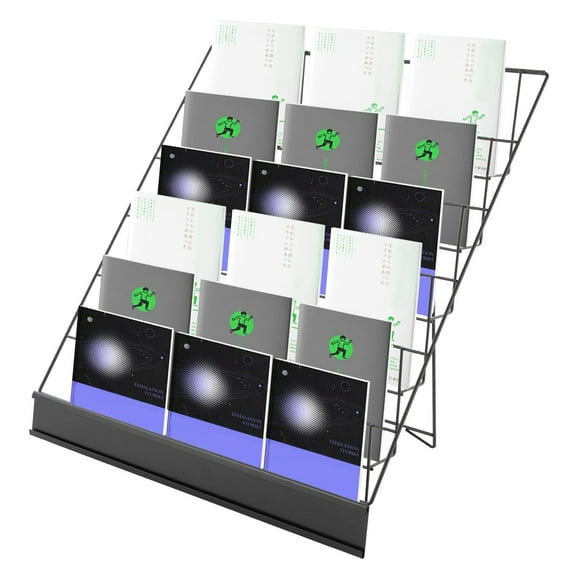 Hyjoy 6 Tier Table Top Magazine Rack, Comic Book Display Stand with ...