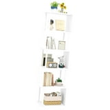 Hyjoy 6-Tier Tall Bookshelf, Geometric Shaped Bookcase, Wooden Display Shelves with Storage ...