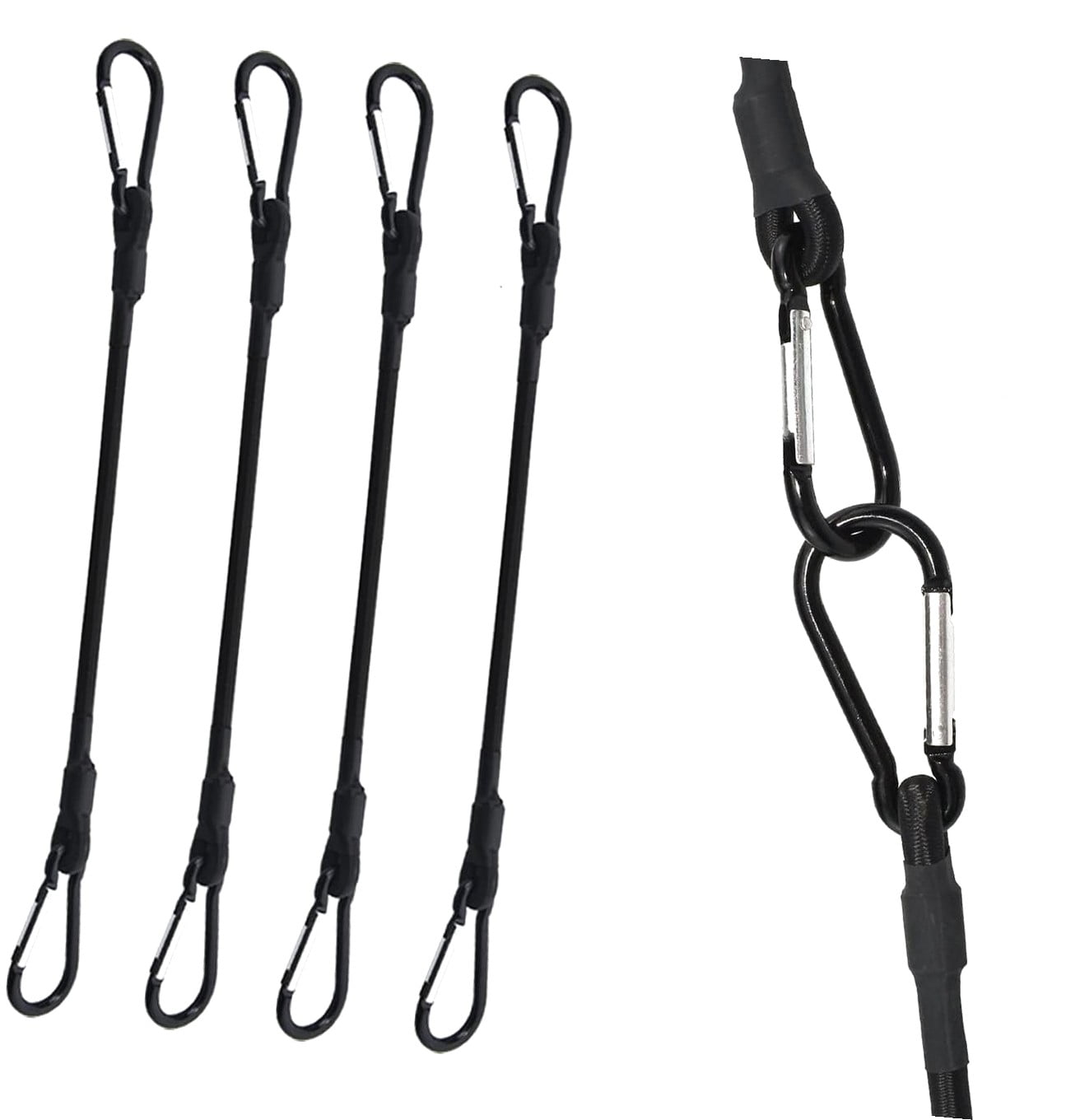 Hyjoy 72 Inch Bungee Cord with | 4 Pack Latex Straps Rope Locks onto ...