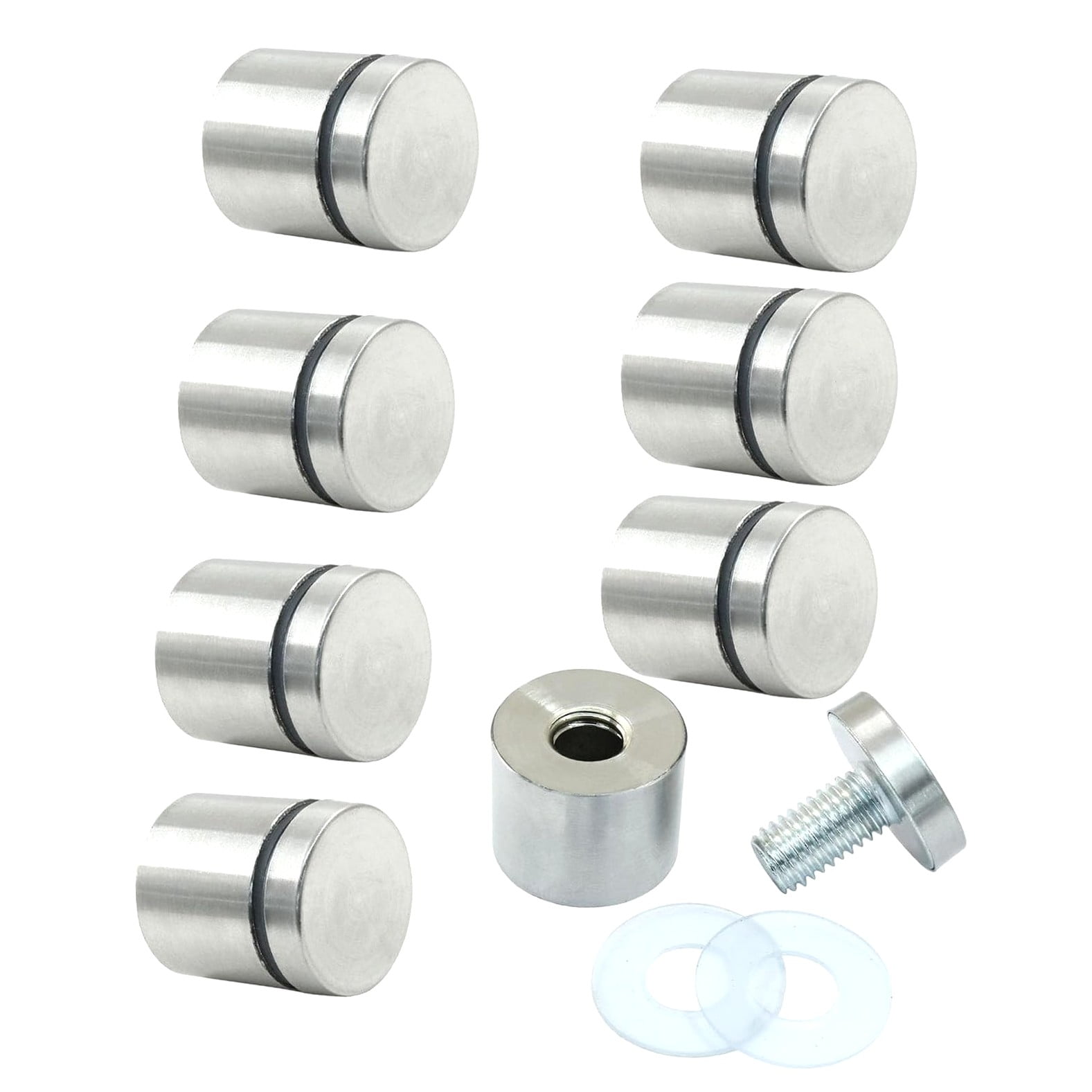 Hyjoy 8 Pack Sign Standoff Screws, Silver Wall Mount Standoff ...