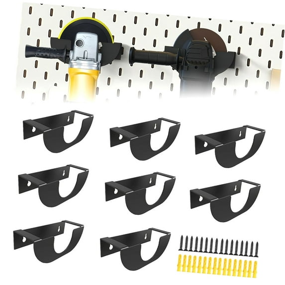 Hyjoy 8-Piece Angle Grinder Wall Mount Holder for 5-Inch Grinders with ...