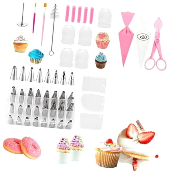 Hyjoy 83 Pieces Icing Tips Set, Steel Baking Tips, Supplies Kit with ...