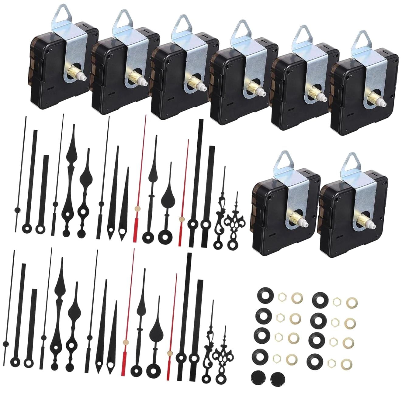 Hyjoy 8Pcs Quartz Clock Mechanism Kit Non-Ticking Silent Clock ...