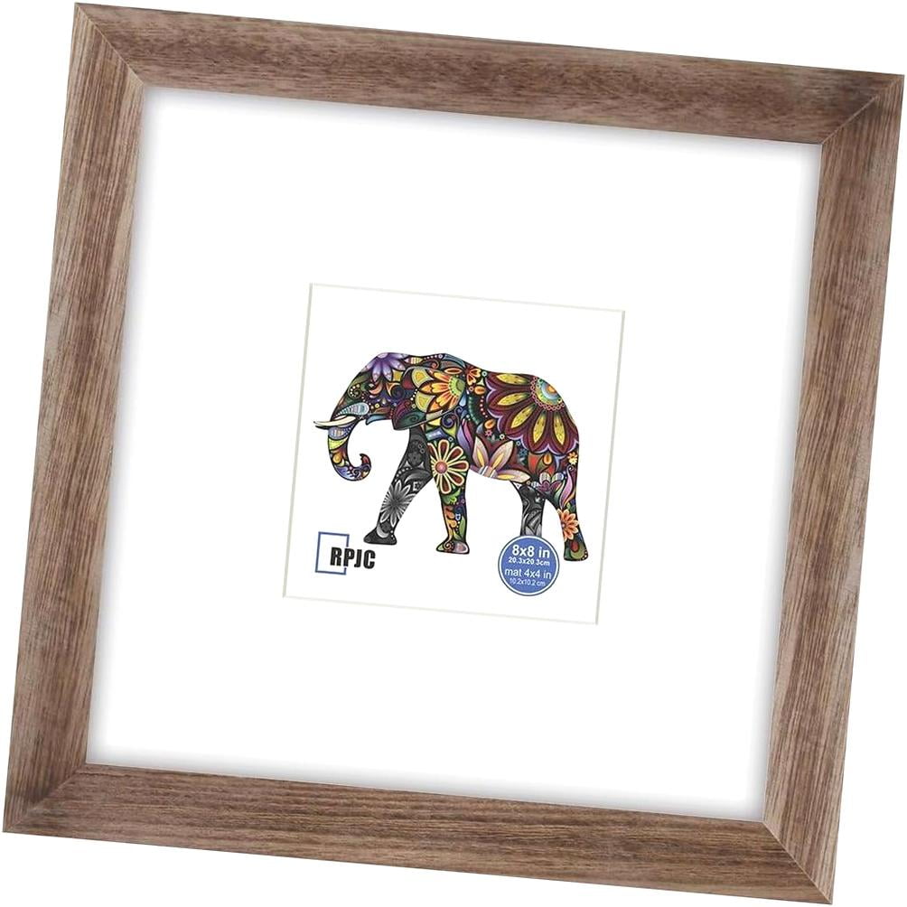 Hyjoy 8x8 Solid Wood Picture Frame Featuring High Clarity Glass, with ...