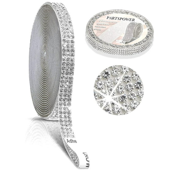 Hyjoy 9 Yards Adhesive Bling Tape, for Craft Decoration (Silver, 0 ...