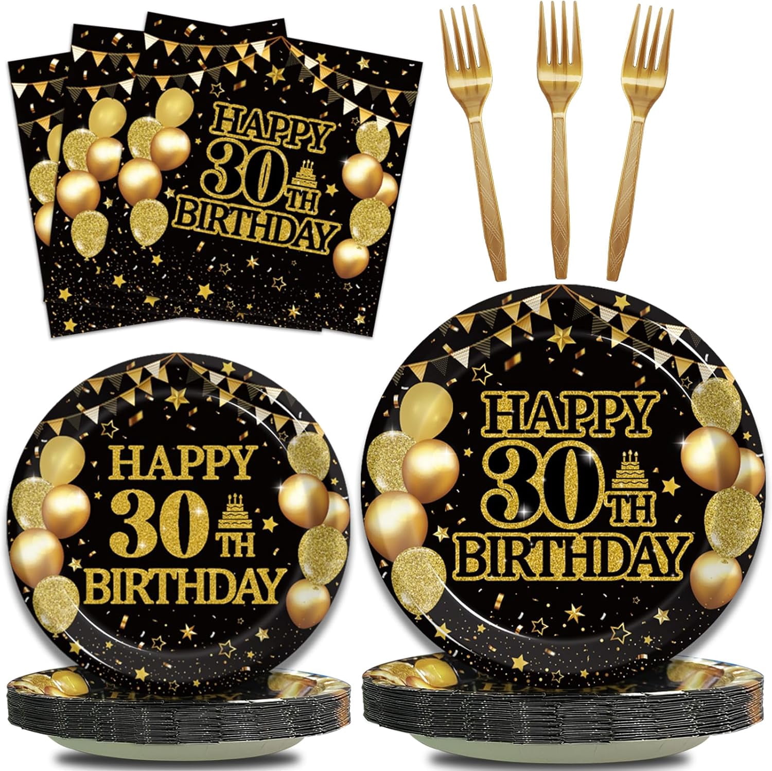 Hyjoy 96Pcs 30th Birthday Party Tableware Set, Back in 1995 Birthday ...