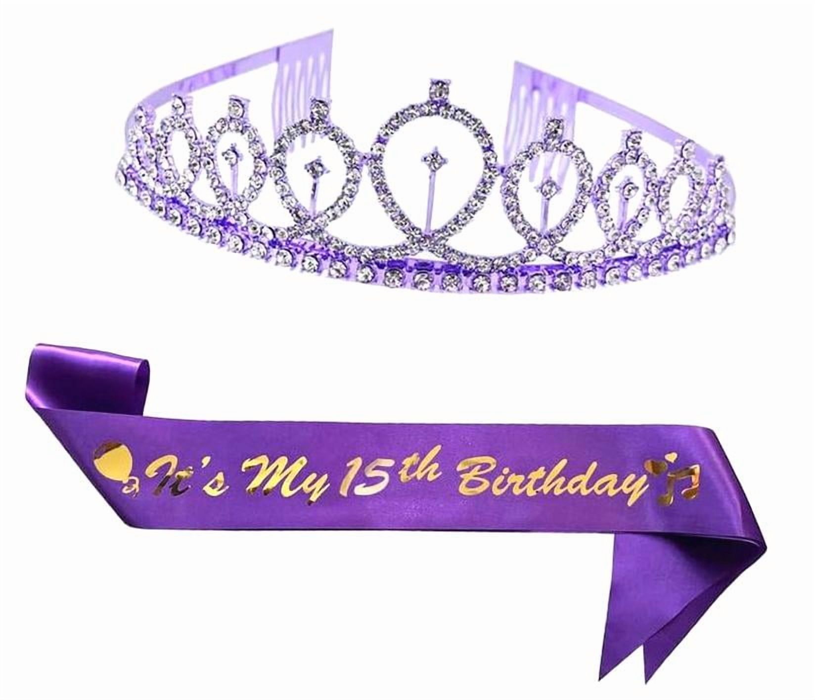 Hyjoy ALRBE Birthday Crowns for Women Celebrating My 5th Birthday Sash ...
