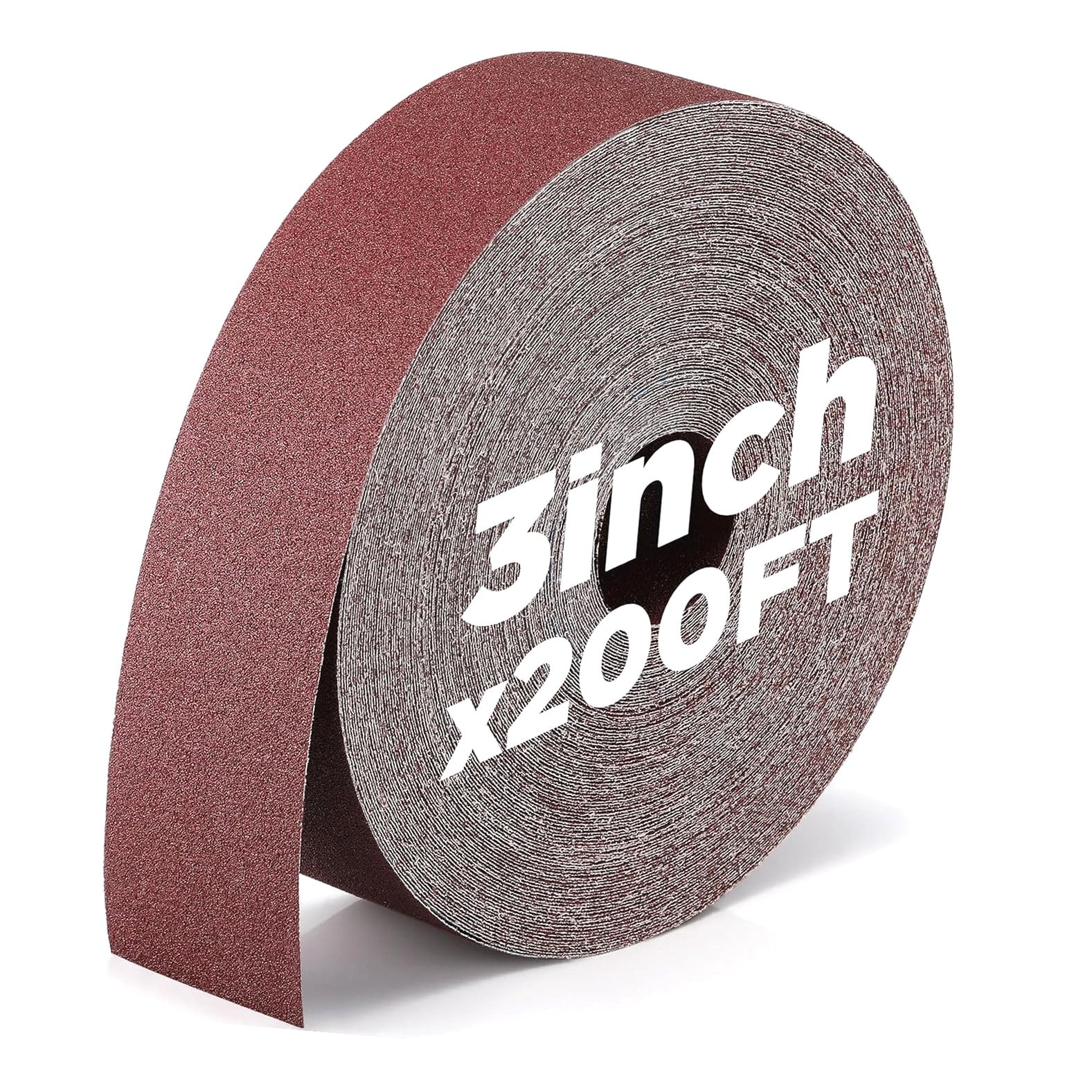 Hyjoy Abrasive Sandpaper Roll 3'' 200 ft 80 Grit Drum Sander Sandpaper ...