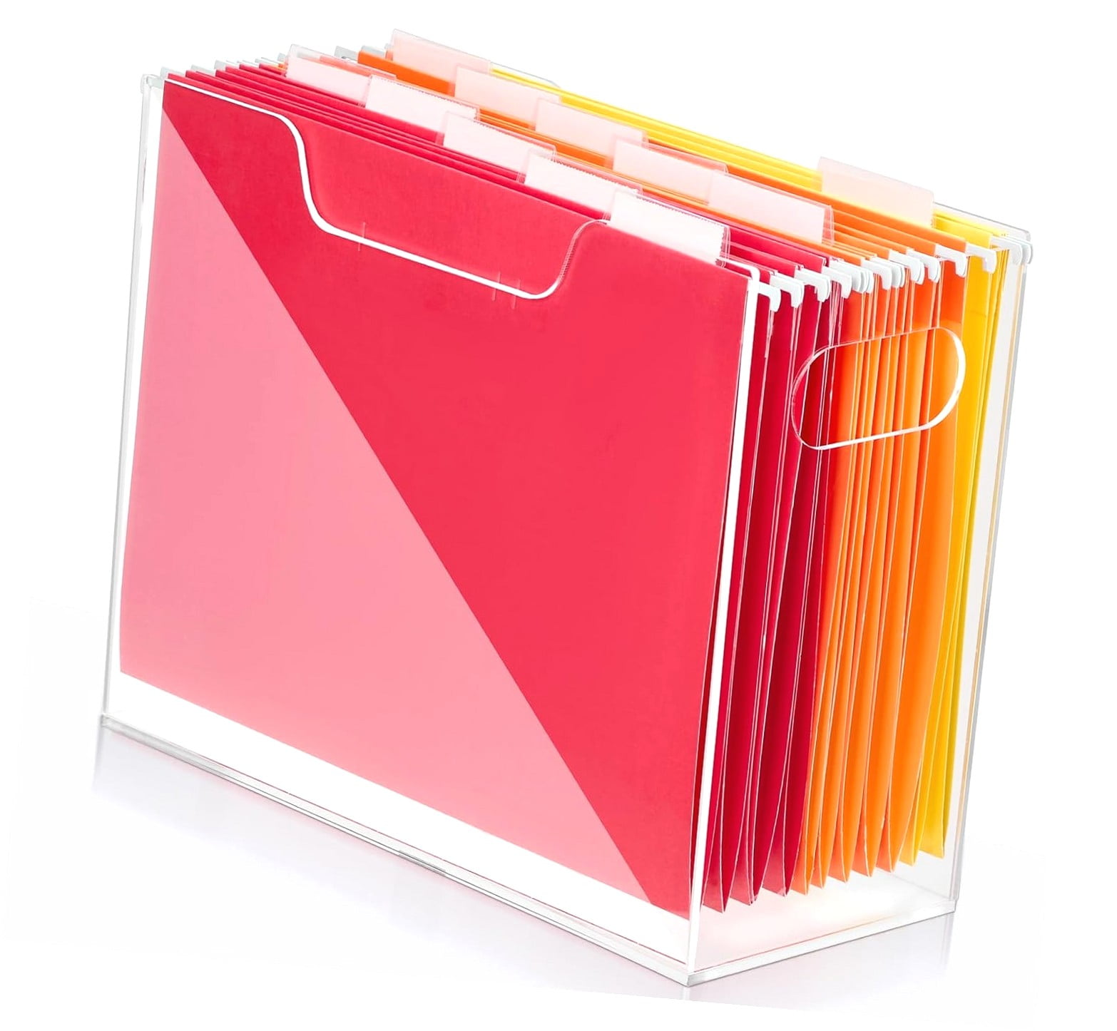 Hyjoy Acrylic File Folder Organizer, Clear Hanging File Organizer Box ...
