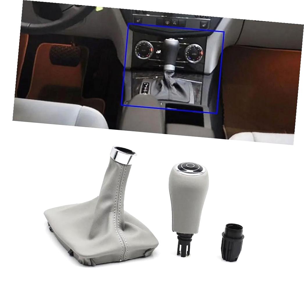 Hyjoy Automatic Gear Shift Knob Lever, Leather Shifter Boot Cover Kit ...