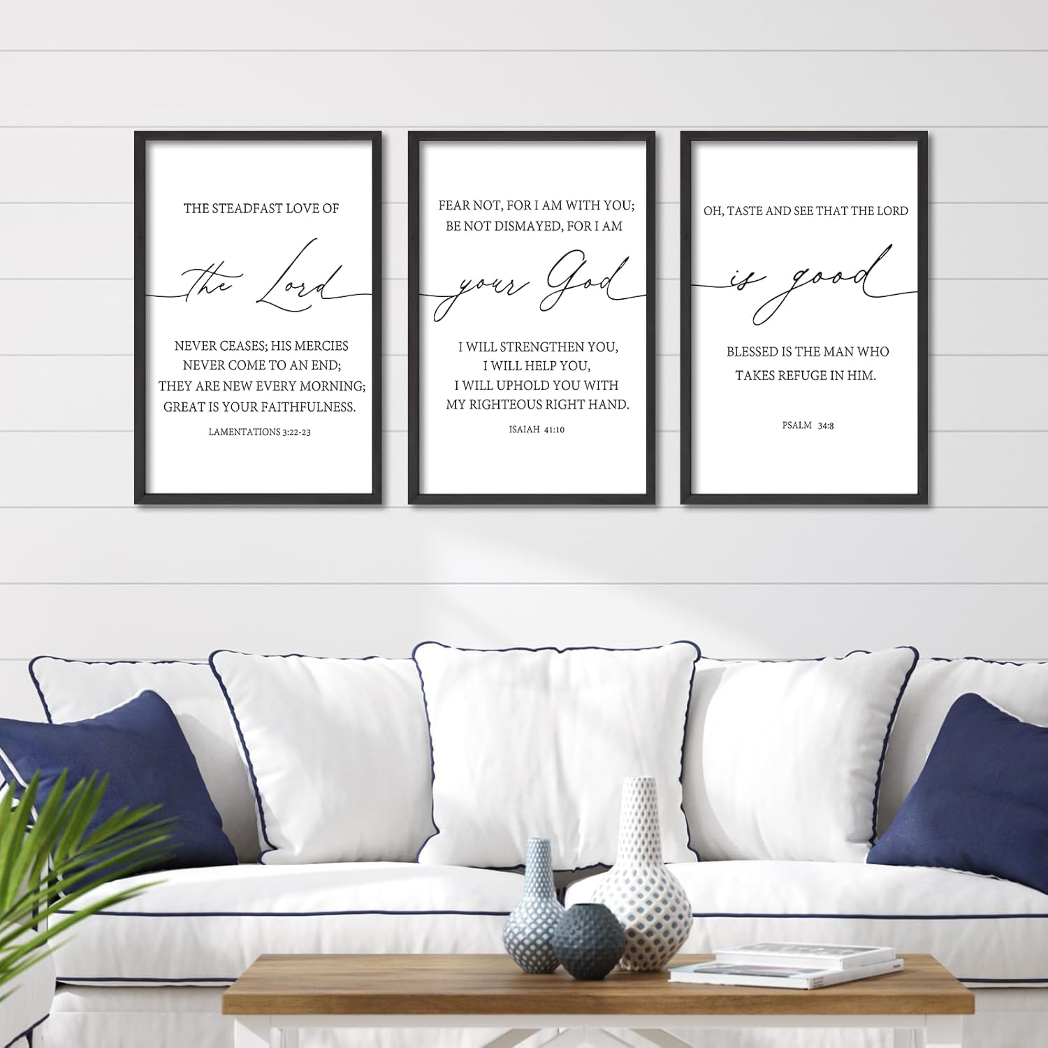 Hyjoy Bible Wall Decor The Lord Your God Is Good 16"x11" Set of 3 ...