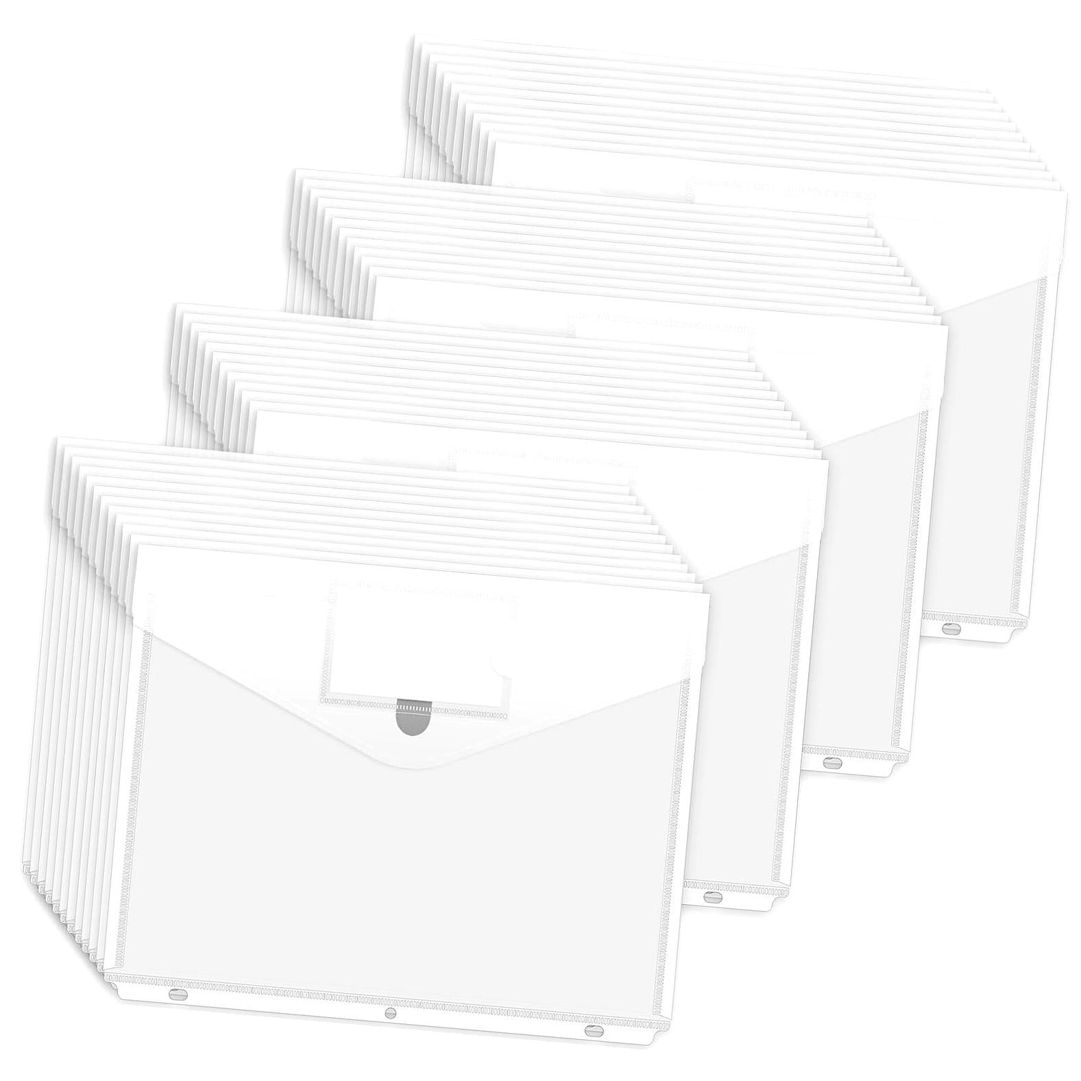 Hyjoy Binder Pocket, 48 Pack Heavyweight Binder Pocket with Tight ...