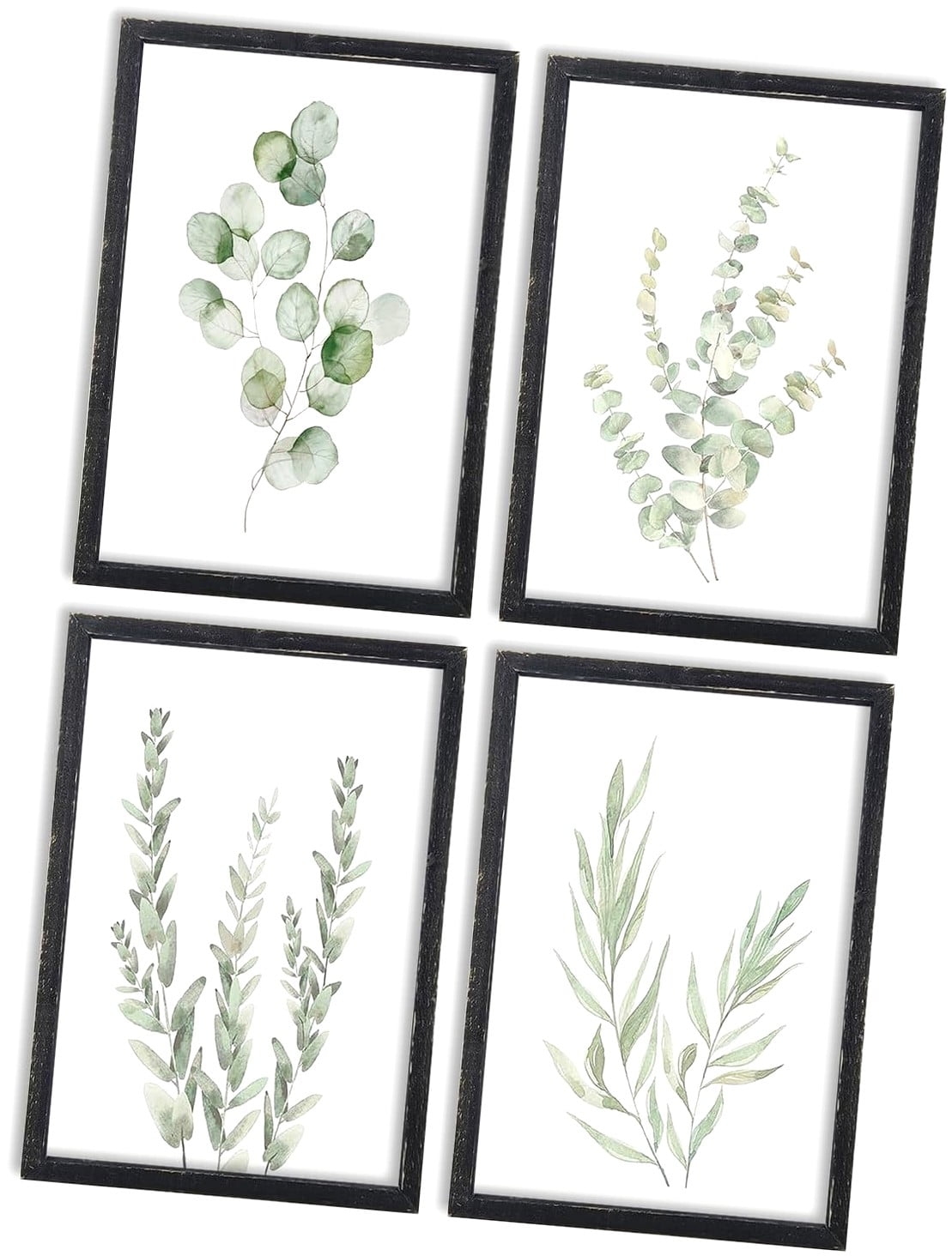 Hyjoy Botanical Wall Decoration Sign Set of 4, 16x11 Inch Wooden Panels ...